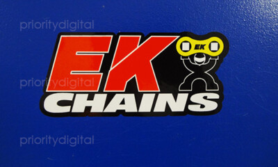 EK Chains Black Decal sticker GNCC Dirtbike Kart ATV Superbike MotoGP ...