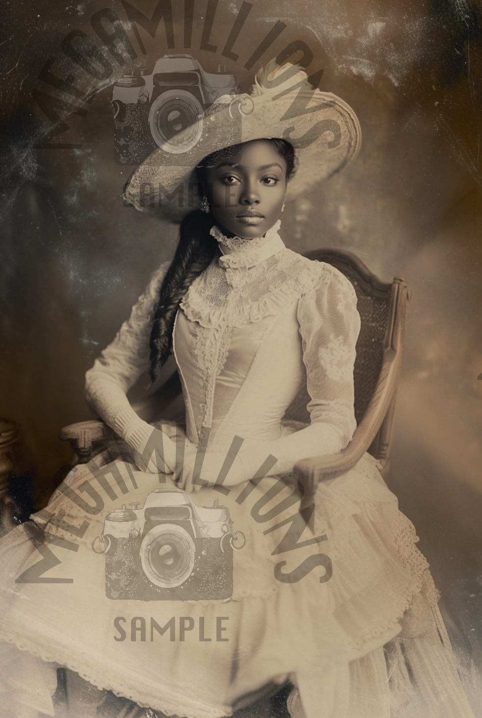 1930's Edwardian Era Vintage Photo of African American Woman in White ...