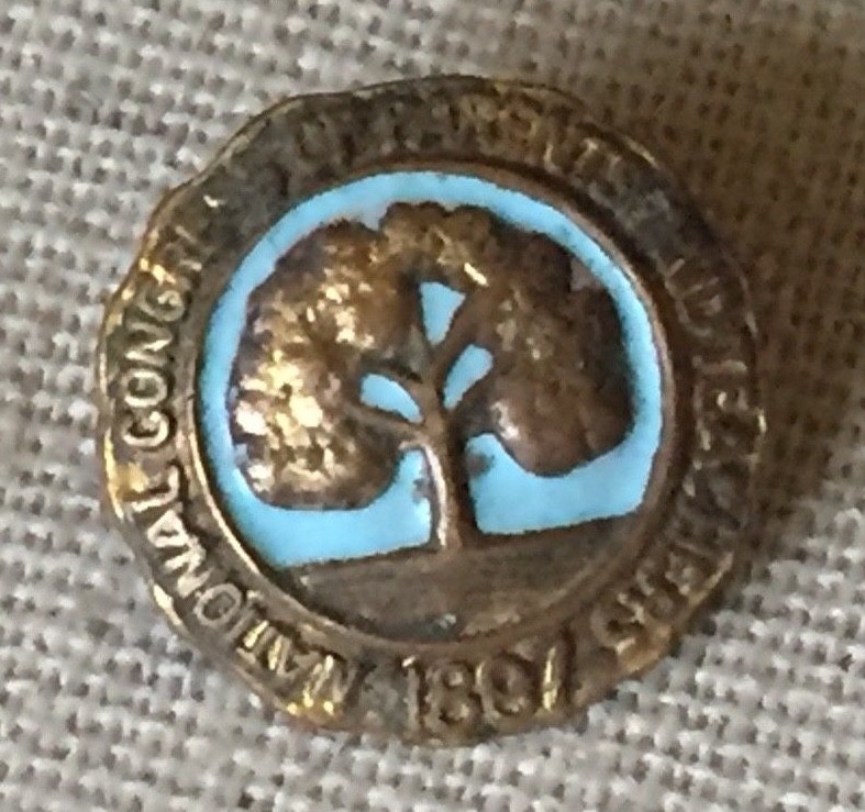 Vintage Enamel NATIONAL CONGRESS OF PARENTS TEACHERS Lapel Pin Tie Tack ...