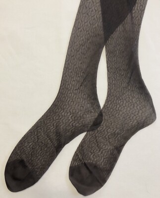 Vintage Unbranded Dark Chocolate Nylon Hosiery Stockings Size 10 ...