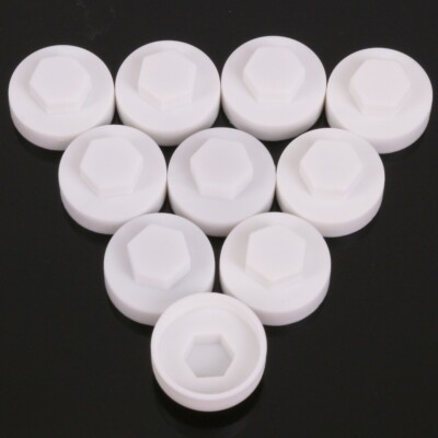 Choose Quantity 200/500/1000 WHITE HEXAGON HEAD COVER CAP 16mm TEK ...