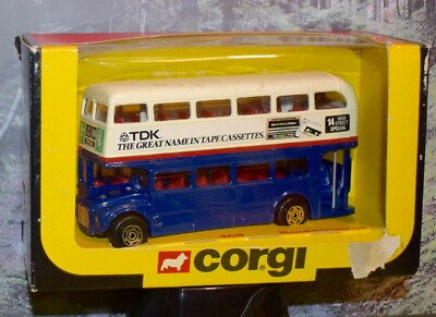 DIE CAST CORGI 469 ROUTEMASTER BUS TDK THE GREAT NAME IN TAPE CASSETTES ...