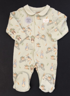 Baby Boys Peter Rabbit Sleepsuit Romper Babygrow | eBay