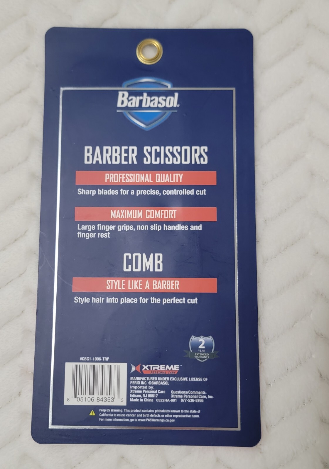 FAST SHIP BARBASOL Barber Scissors & Comb 2 Pieces-Set 7". for sale ...