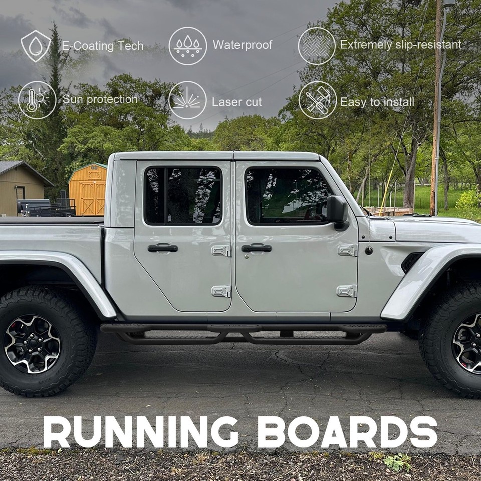 VISIDA Side Step Nerf Bars/Running Boards for 2020-2025 Jeep Gladiator ...