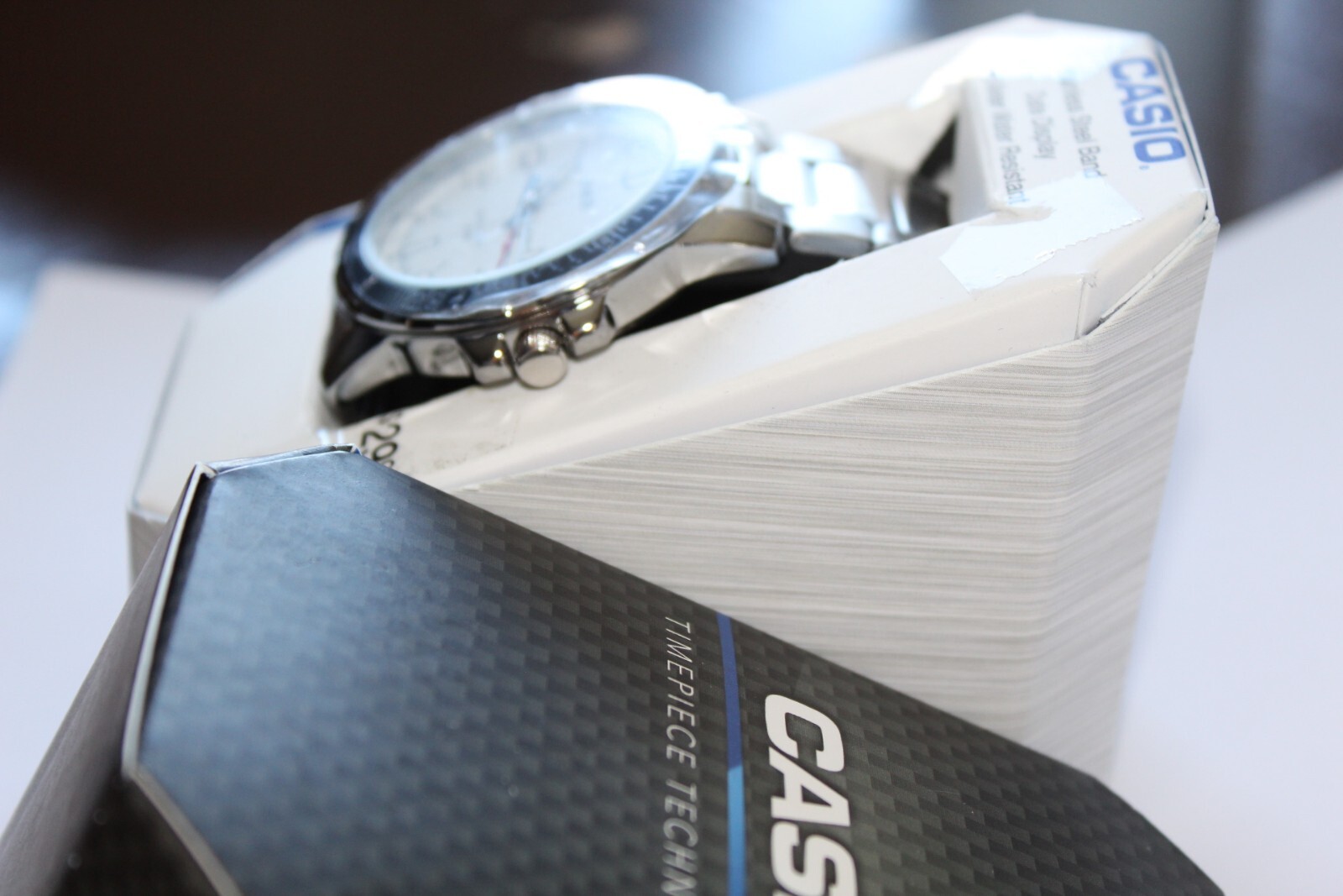 Casio MTPVD01D-7ETN White Face Silver Rotating Bezel Watch 50M WR ...