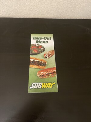 Subway Take Out Menu Customize Your Meal 2005 | eBay