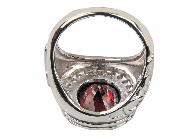Men's Bishop/Apostle Clergy Ring (RNZ0488 Silver/Red) | eBay