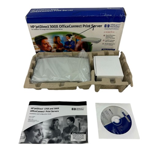 HP Jetdirect 300x External Print Server 10/100 with Power Supply J4101B ...