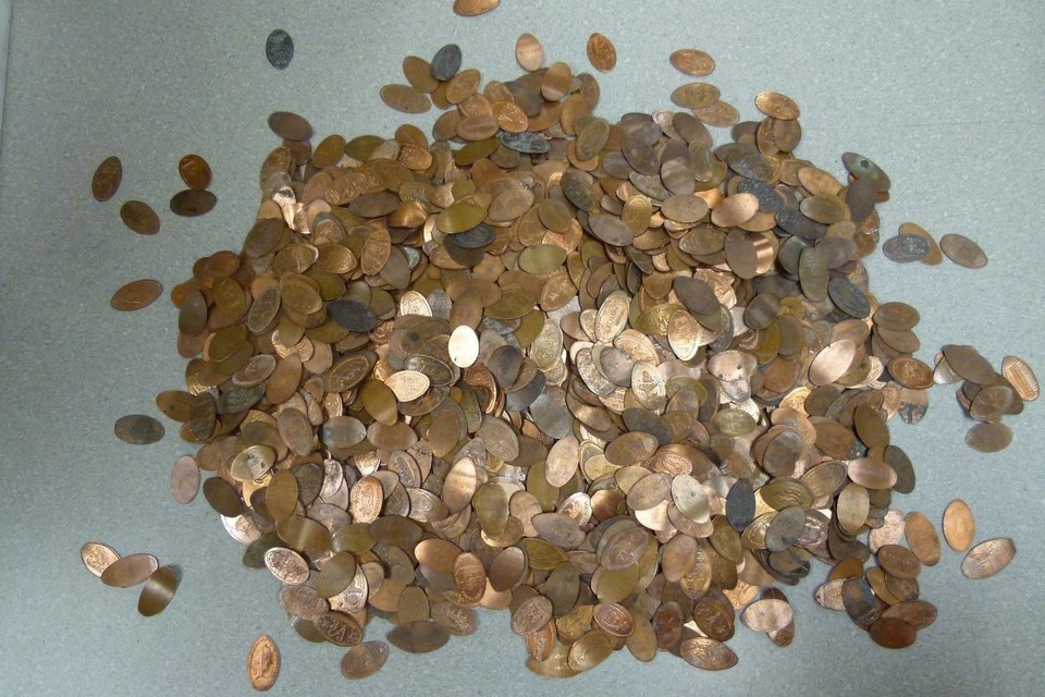 100 Elongated Pennies - Smashed Pennies - Pressed Pennies - Unsearched ...