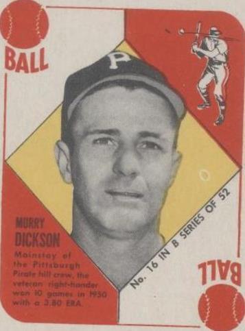 1951 Topps - Blue Backs Murry Dickson #16 for sale online | eBay