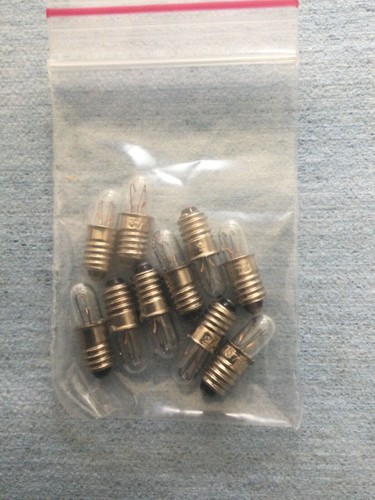 Box of 10 #373 Miniature Bulbs Toy, 14V, 1.12W. NOS Bubble Light Repair ...