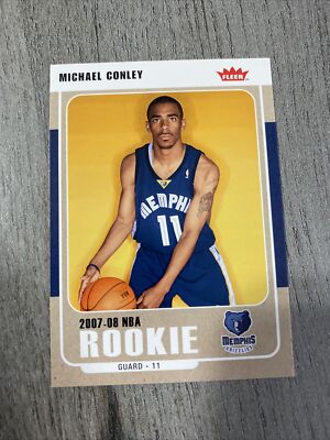 MICHAEL CONLEY 07-08 Fleer RC #206 Grizzlies NM+ Basketball Rookie Card ...
