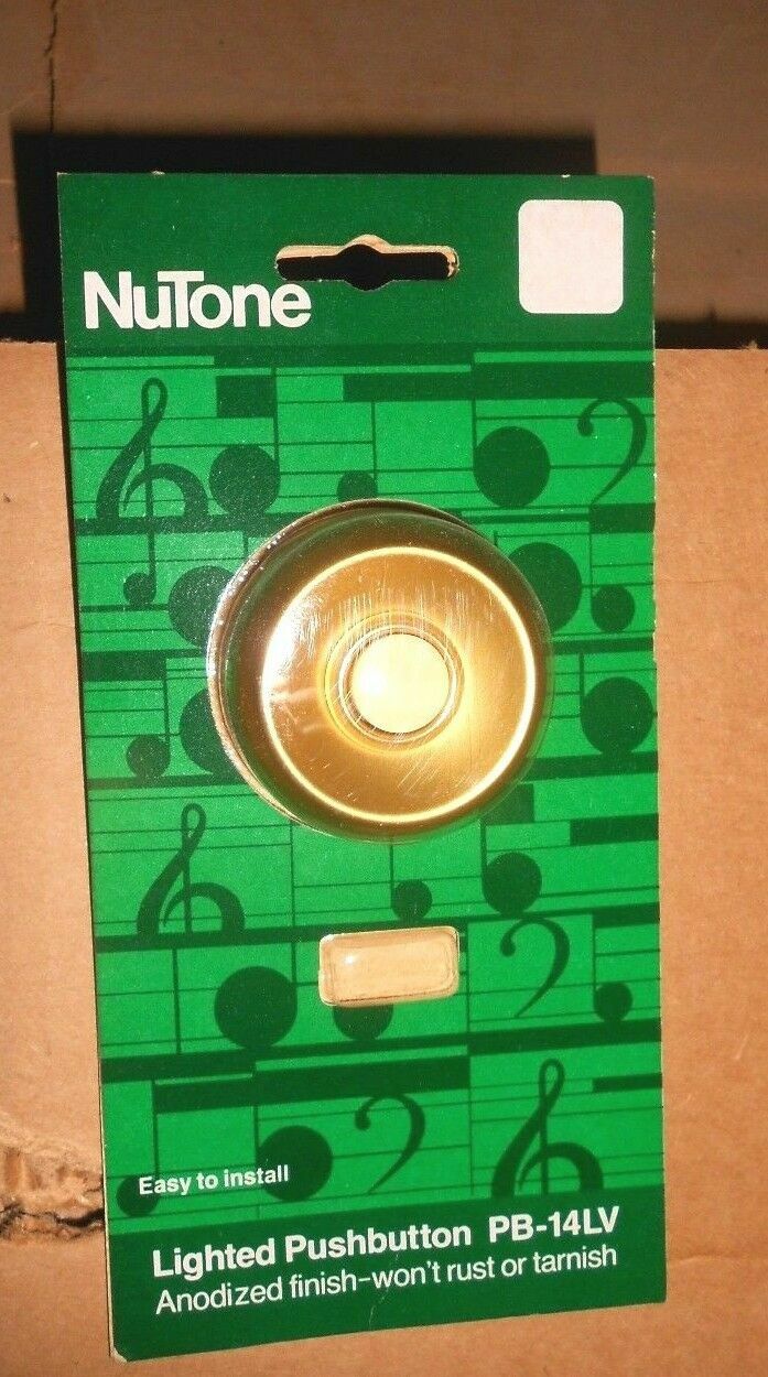 1-7/8" NuTone ROUND Push Button PB-14 GOLD Pushbutton NEW PB-14G | eBay