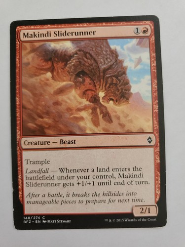 MTG Magic The Gathering Card Makindi Sliderunner Creature Beast Red ...
