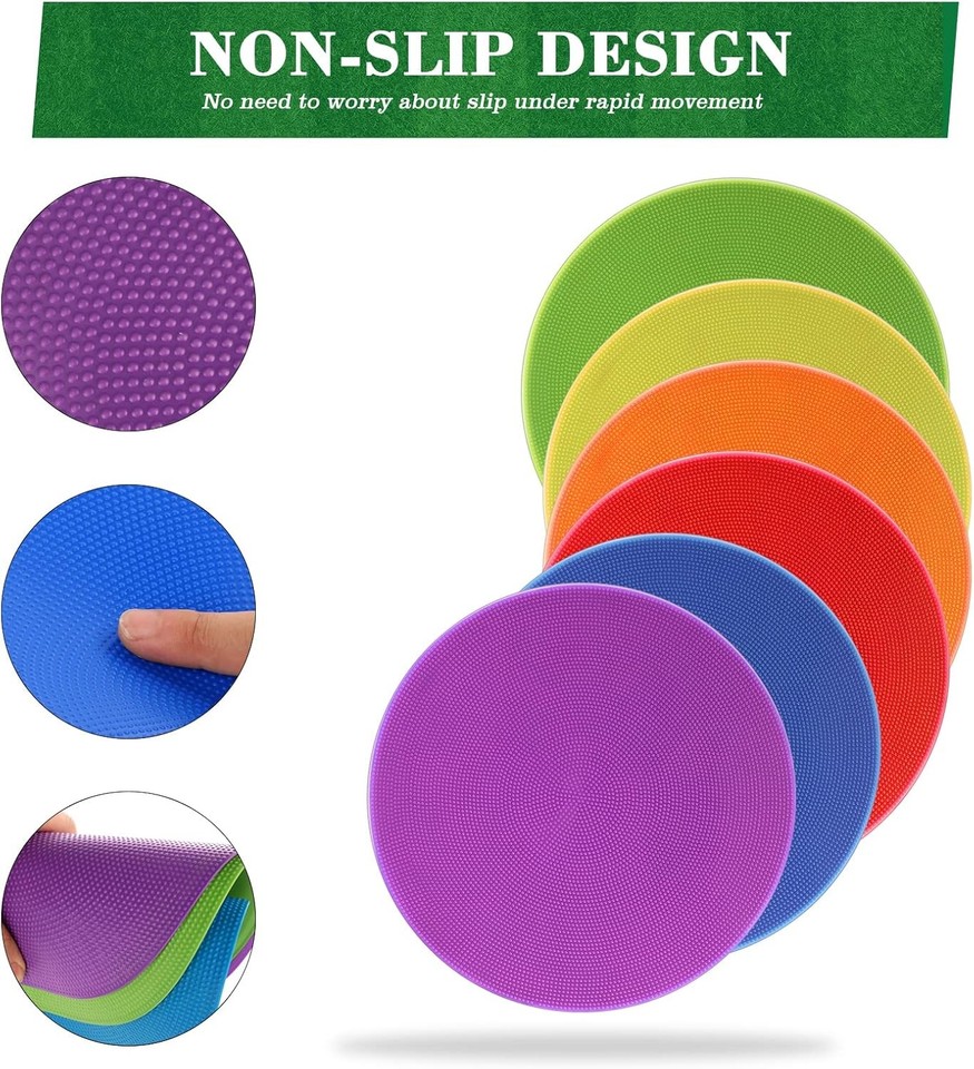 Poly Spots Spot Markers for 9 inch, Red, Orange, Yellow, Green, Blue ...