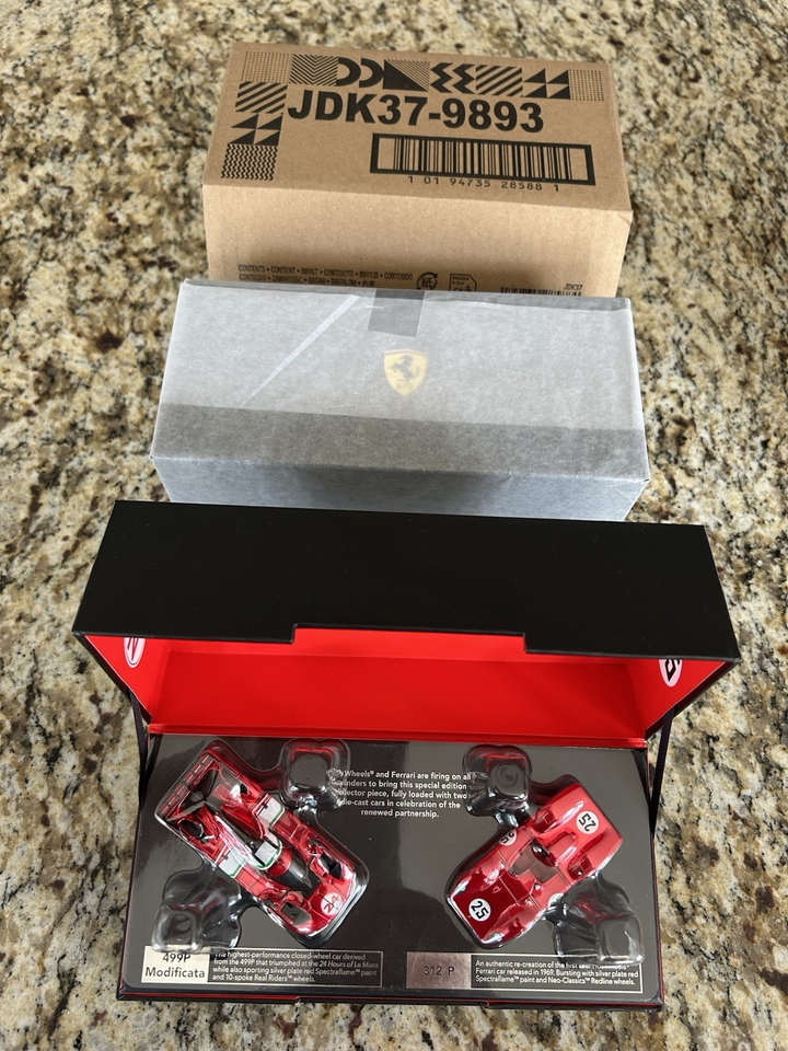 Hot Wheels 2025 RLC Ferrari Heritage Set Collection 2 Car 312 P +499P ...