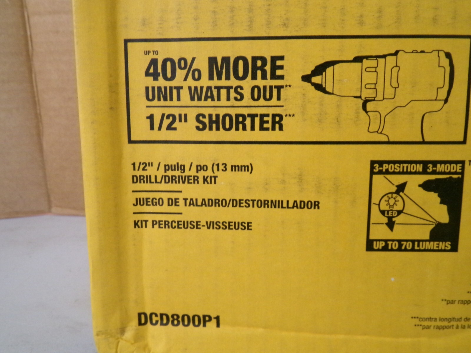 DEWALT DCD800P1 20V MAX XR Brushless Cordless 1/2" Drill/Driver Kit ...