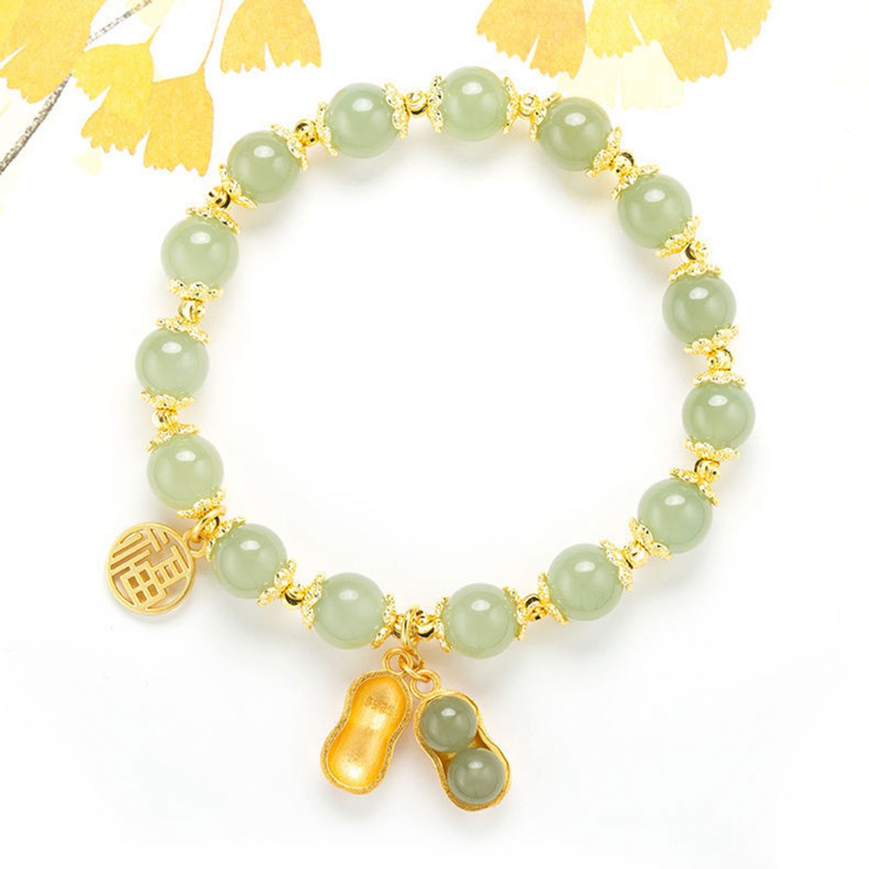 Imitation Jade Bracelet Unique Gift Imitation Jade Beaded Bracelet Long ...