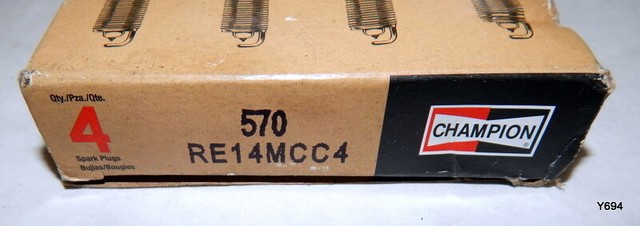 4-Pack Champion 570 Spark Plugs RE14MCC4 for sale online | eBay
