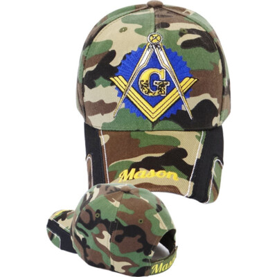 Mason Baseball Cap Freemasons Camo MASTER Masonic Hat Masons, Compass ...