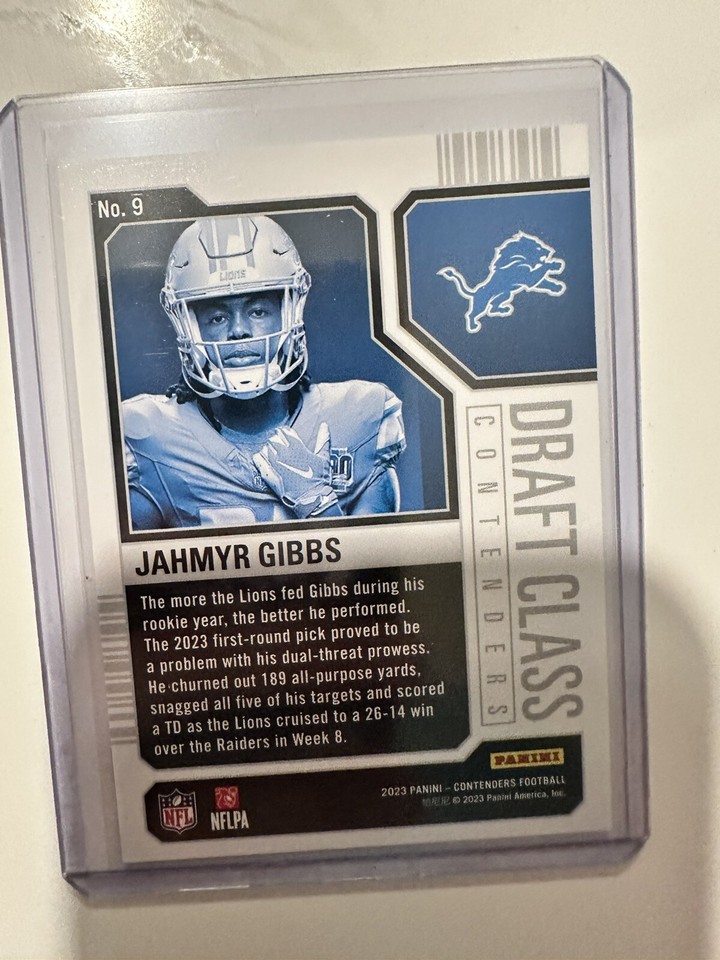2023 Panini Contenders JAHMYR GIBBS Rookie RC Draft Class Red Parallel ...