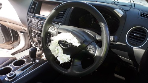 NISSAN PATHFINDER STEERING WHEEL LEATHER, R52, 10/13-04/21 13 14 15 16 ...