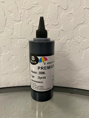 Black Bulk refill ink bottle for HP inkjet printer 250ml | eBay