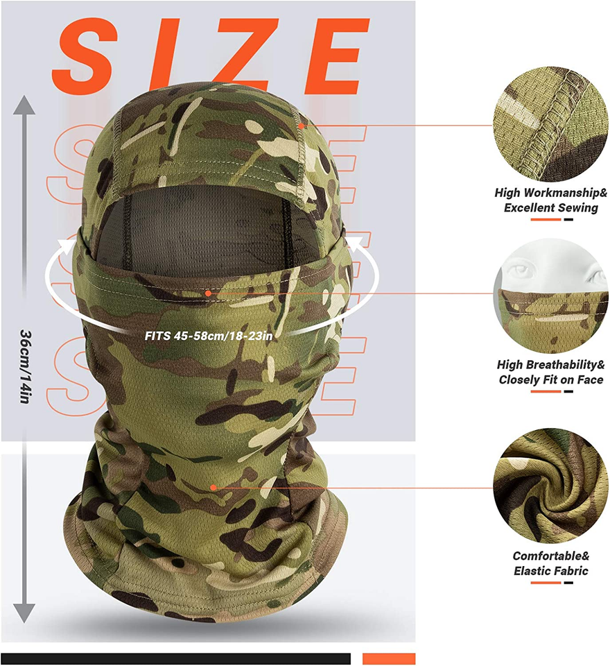 Balaclava Face Mask UV Protection Men'S Balaclavas Motorcycle Fishing ...