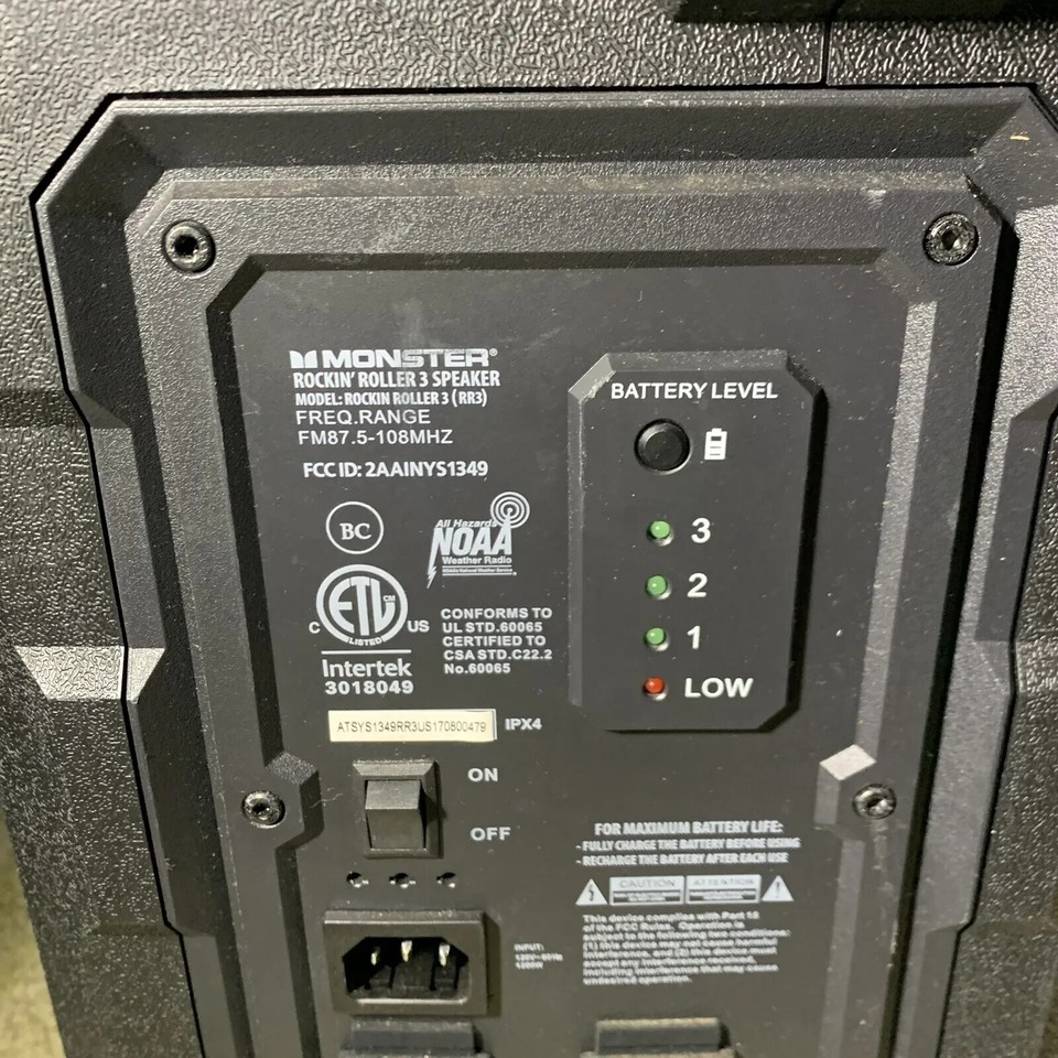 Monster Rockin Roller 3 Speaker Portable IndoorOutdoor Wireless Speaker ...