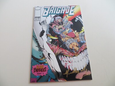 1993 VINTAGE IMAGE COMICS BRIGADE # 2 SIGNED 2X MARAT MYCHAELS & ERIC ...