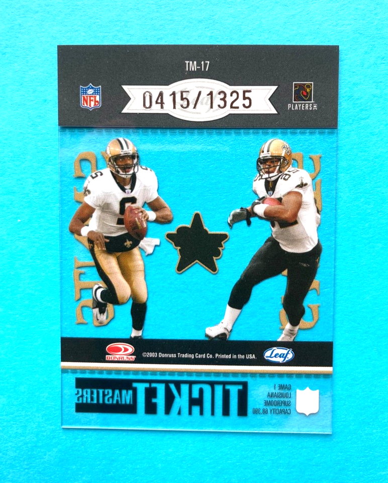 Deuce McAllister/Aaron Brooks 2003 Rookies and Stars 0415/1325 #TM-17 ...