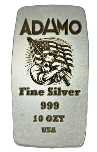 10 oz Silver Bar 999 Carpenters - Adamo Metals - Hand Cast - Matt ...