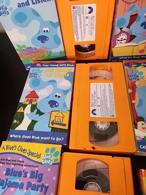 Blues Clues VHS Lot Of 7 Vintage Orange & | Grelly USA