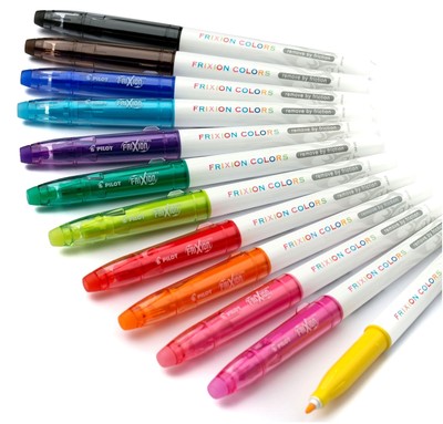 Pilot Frixion Colors Erasable Felt Tip Colouring Marker Pen - in 12 ...