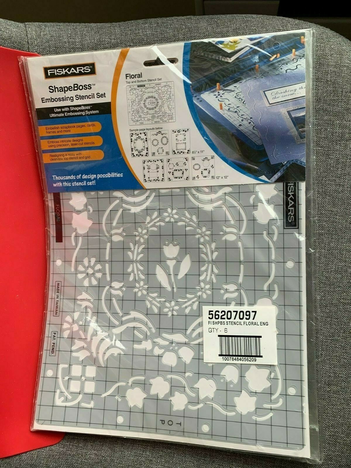 Fiskars Shape Boss FLORAL Embossing Stencil Set of 6 Pages Layout | eBay