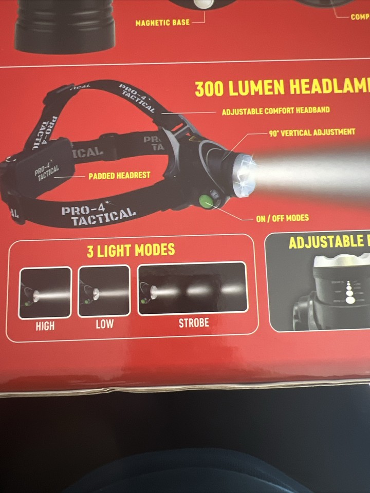 Pro 4 Tactical Survival Set With Lantern/flashlight/multi Tool Pliers ...