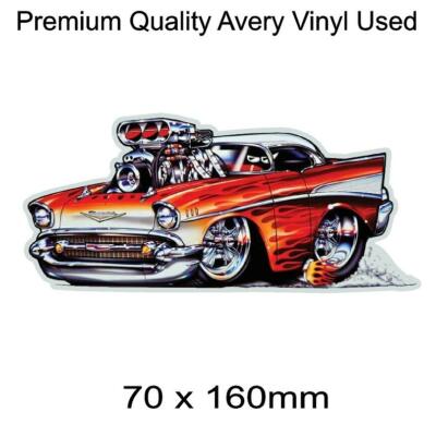 57 CHEVY CHEVROLET Decal Sticker Vintage Americana Rat Rod Hot Rod ...