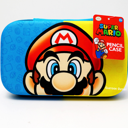 Super Mario Bros Molded Pencil Box Case Pouch Bag Nintendo Video Gamer ...