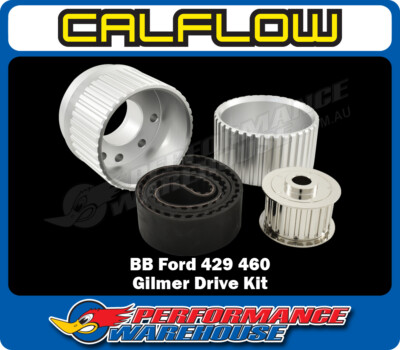Ford Big Block 429 460 Gilmer Drive Kit Silver Billet Aluminium w/Belt ...