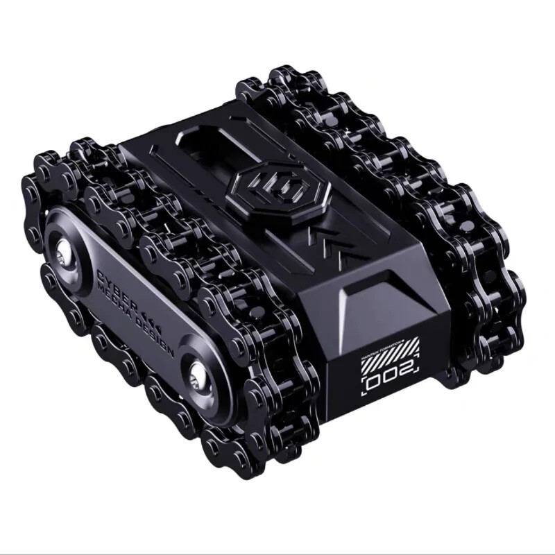 EDC Tank Roller Fidget Spinner Metal Ratchet Push Card Slider Fingertip ...