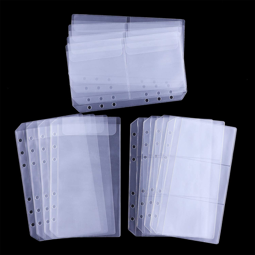 No Zipper Cash Envelopes 12PCS A6 Binder Pockets for 6Ring Binder Money ...