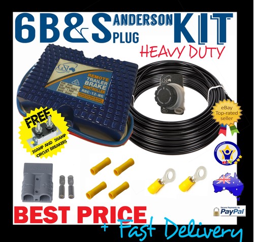 ELECTRIC BRAKE CONTROLLER UNIT GSL REMOTE HEAD MOUNT + 6 B&S ANDERSON ...