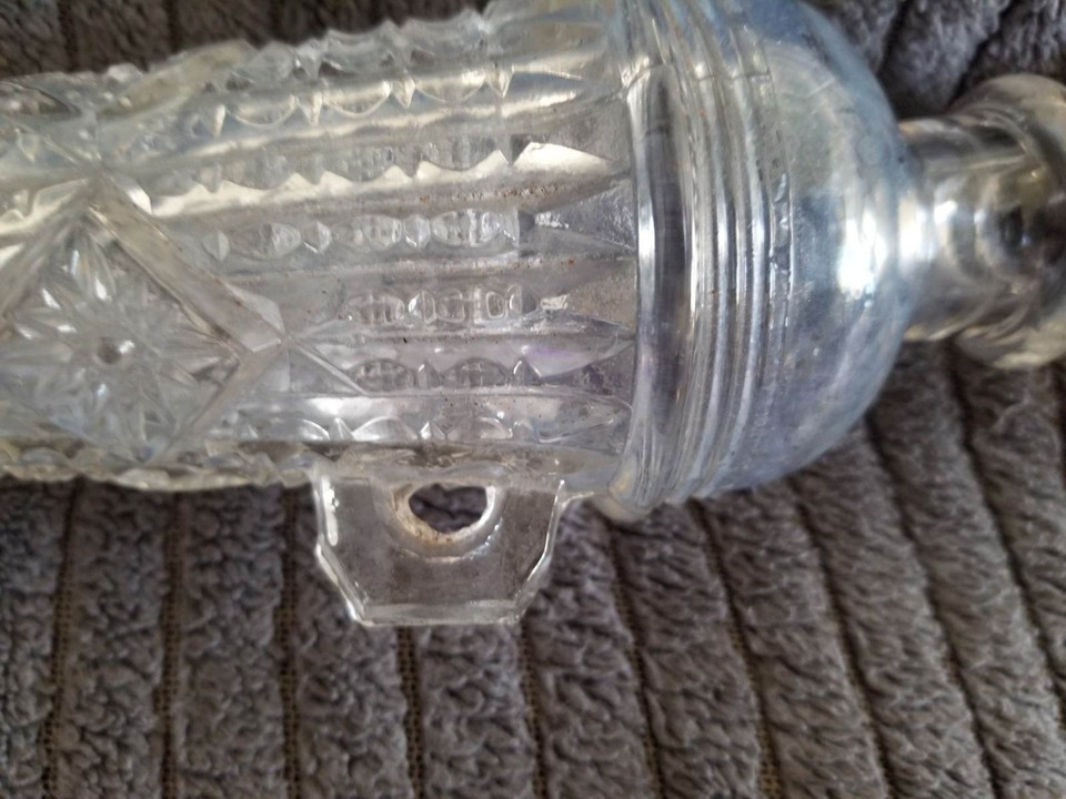 RARE ANTIQUE HORN OF PLENTY WHISKEY FLASK FOUST DISTILLERY GLEN ROCK PA ...