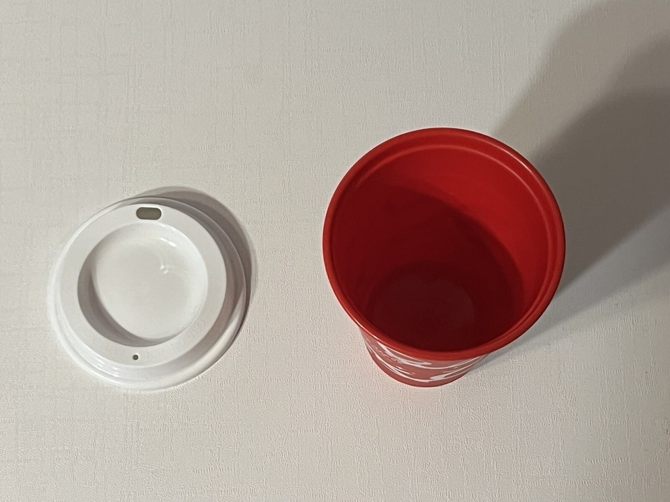 Starbucks Travel Mug Red Celebrating 50 Years Of Coffee & Joy Holiday ...