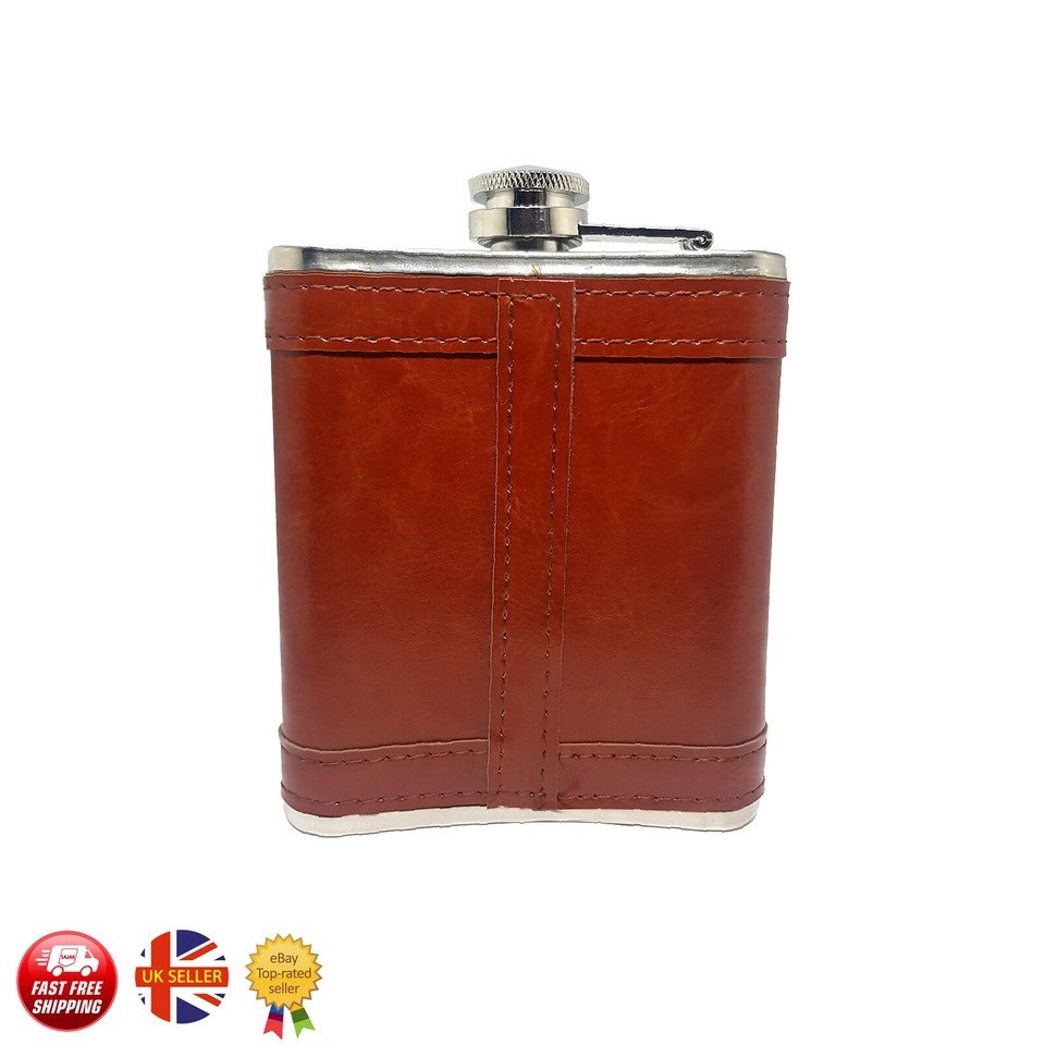 Stainless Steel Hip Flask for Men Women Drink Union Jack Whiskey Vodka ...