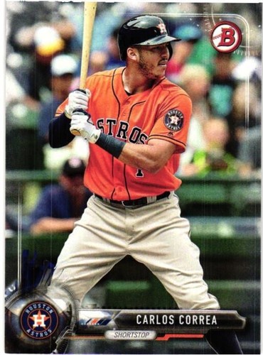 2017 BOWMAN CARLOS CORREA BASEBALL CARD #9 | eBay