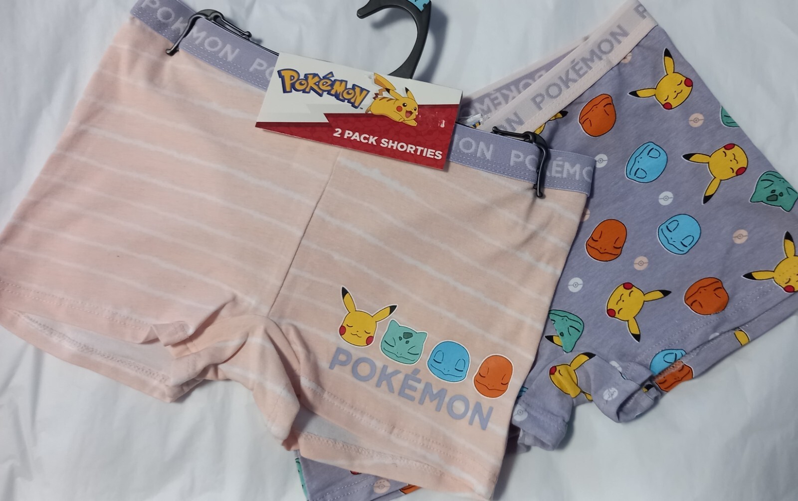 POKEMON PIKACHU Licensed Girl 2x shortie trunks briefs underwear sz 8 ...