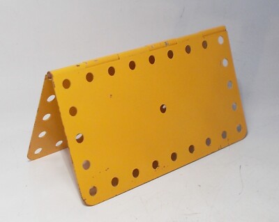 Meccano Hinged Plate 9x5 holes (UK yellow) - new but scratched (part no ...