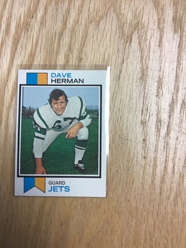 1973 Topps Football Dave Herman New York Jets Card #126 | eBay